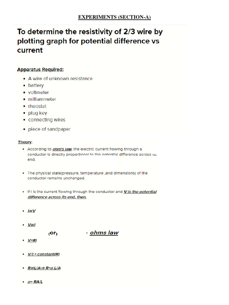 Phy Practicals | PDF