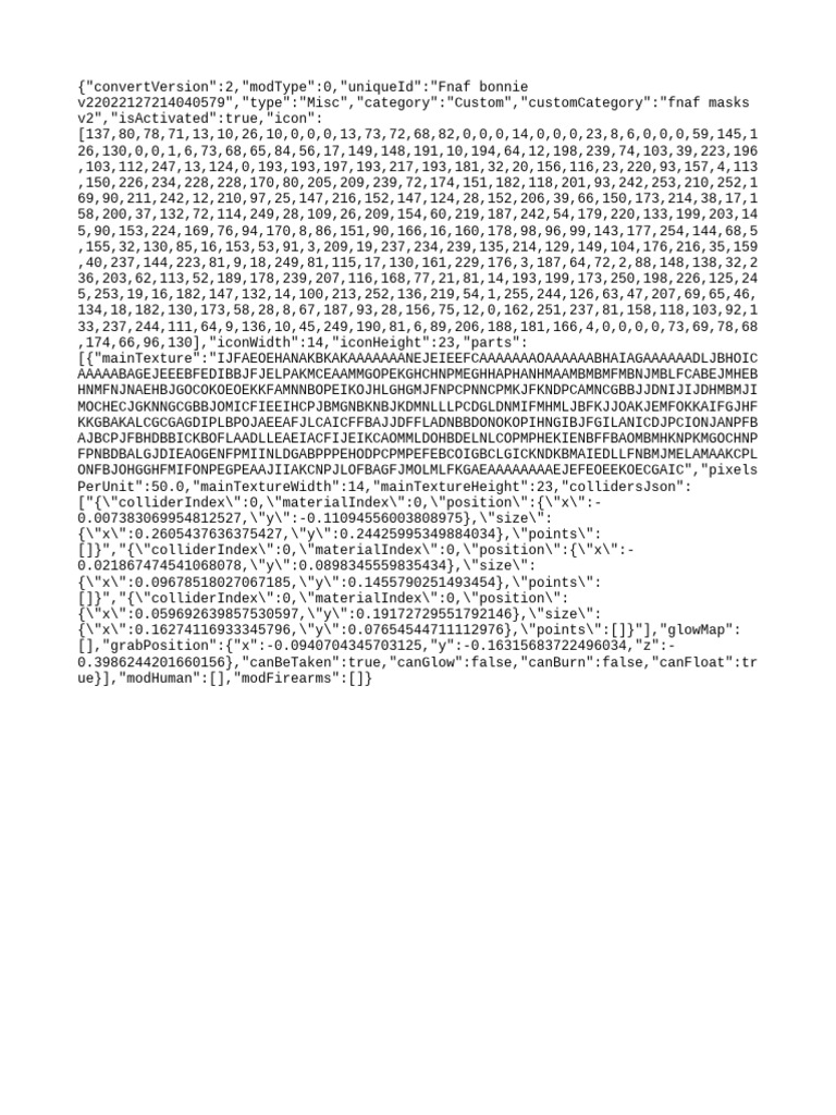 Fnaf Bonnie V2.melmod | PDF