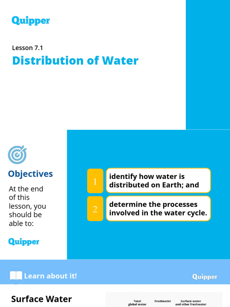 Understanding Earth's Water Distribution | PDF | Water Cycle | Water
