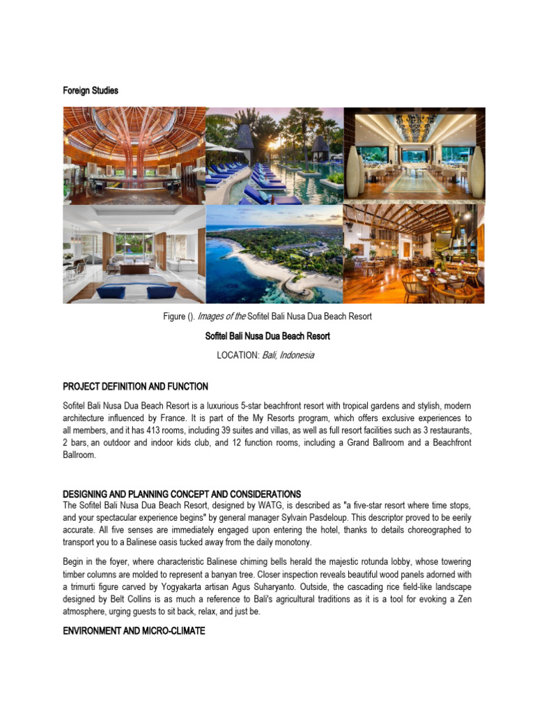 Sofitel Bali Nusa Dua Beach Resort | PDF | Bali | Resort