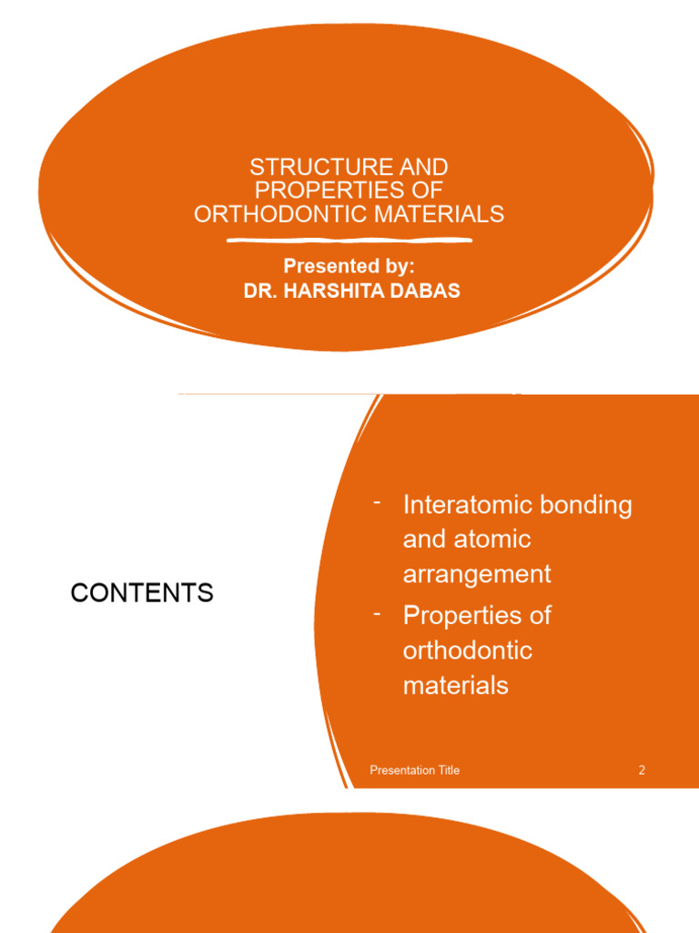 Structure and Properties of Orthodontic Materials | PDF | Deformation ...