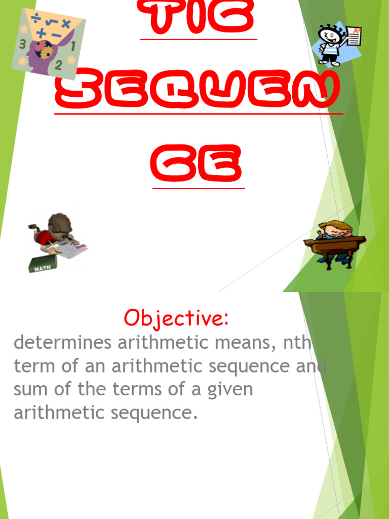 G10 Math Q1 - Week 1-2 - Arithmetic Sequence | PDF | Sequence ...