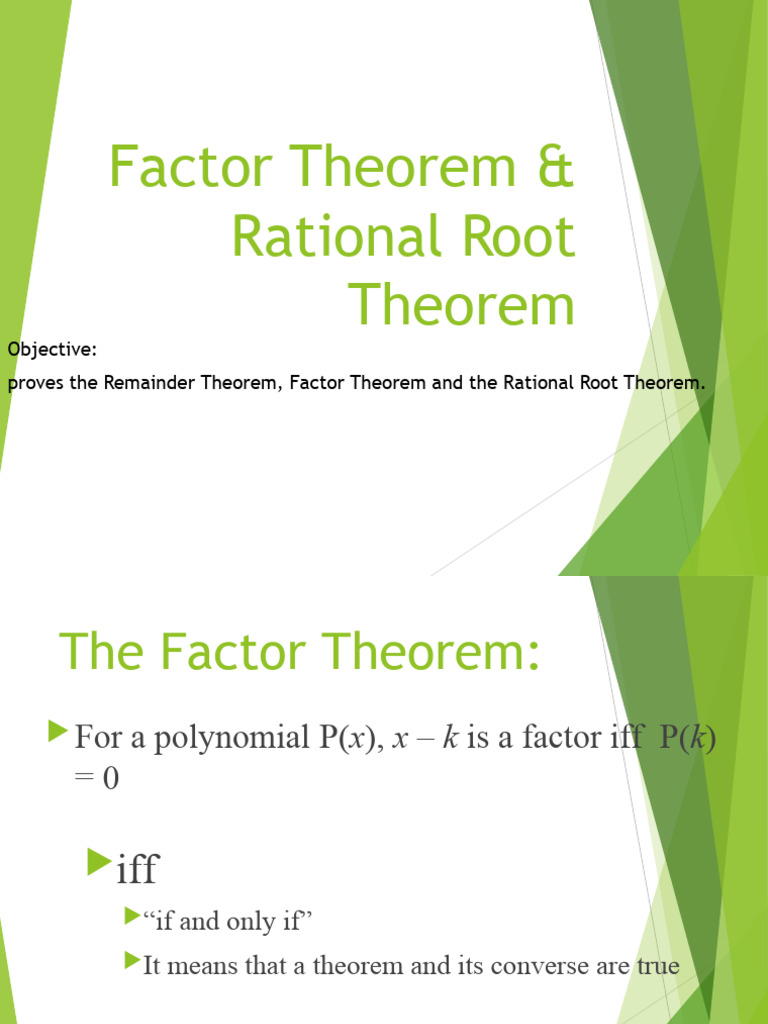 G10 Math Q1 - Week 6 - Factor Theorem | PDF | Factorization | Polynomial