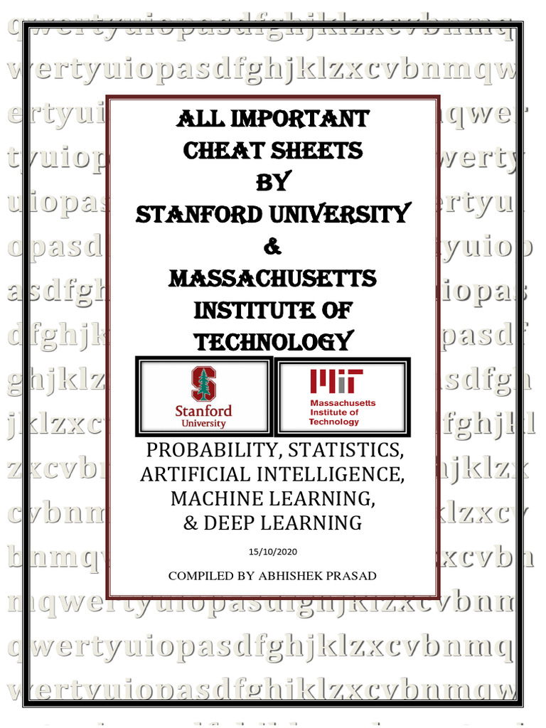 Complete Data Science Cheatsheet | PDF | Variance | Probability Density Function