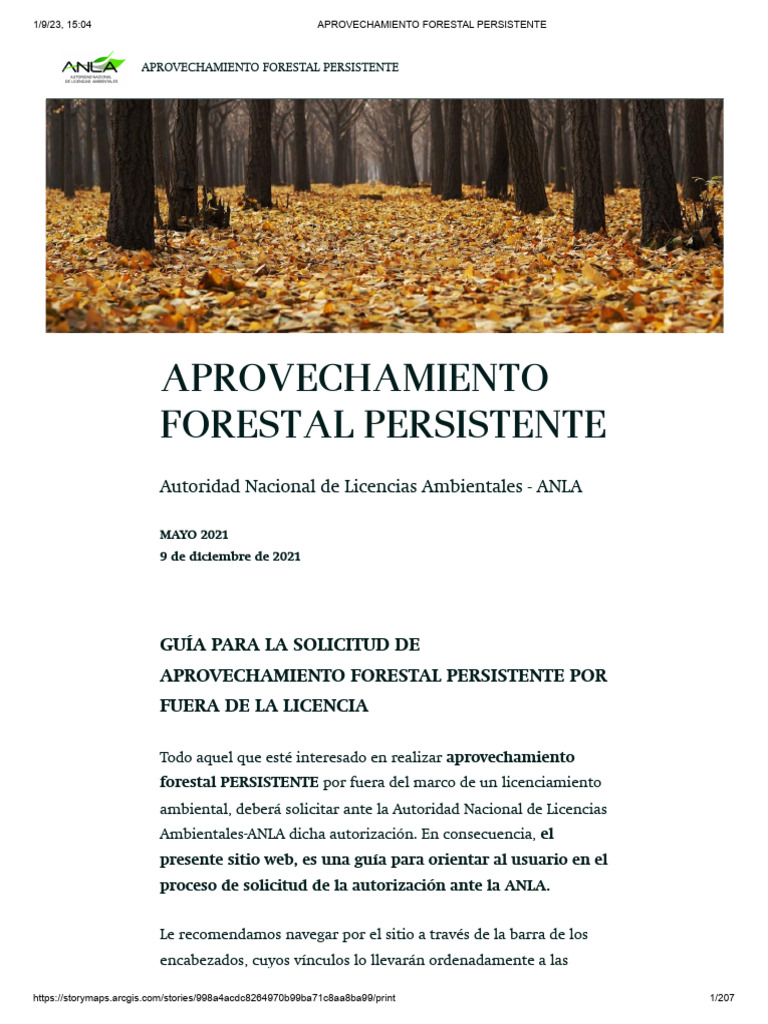 Aprovechamiento Forestal Persistente | PDF | Los bosques | Ecosistema