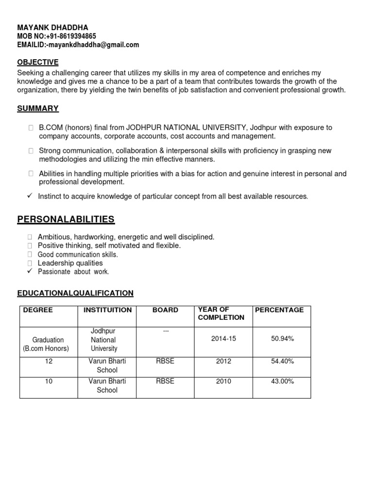 Mayank CV. New | PDF