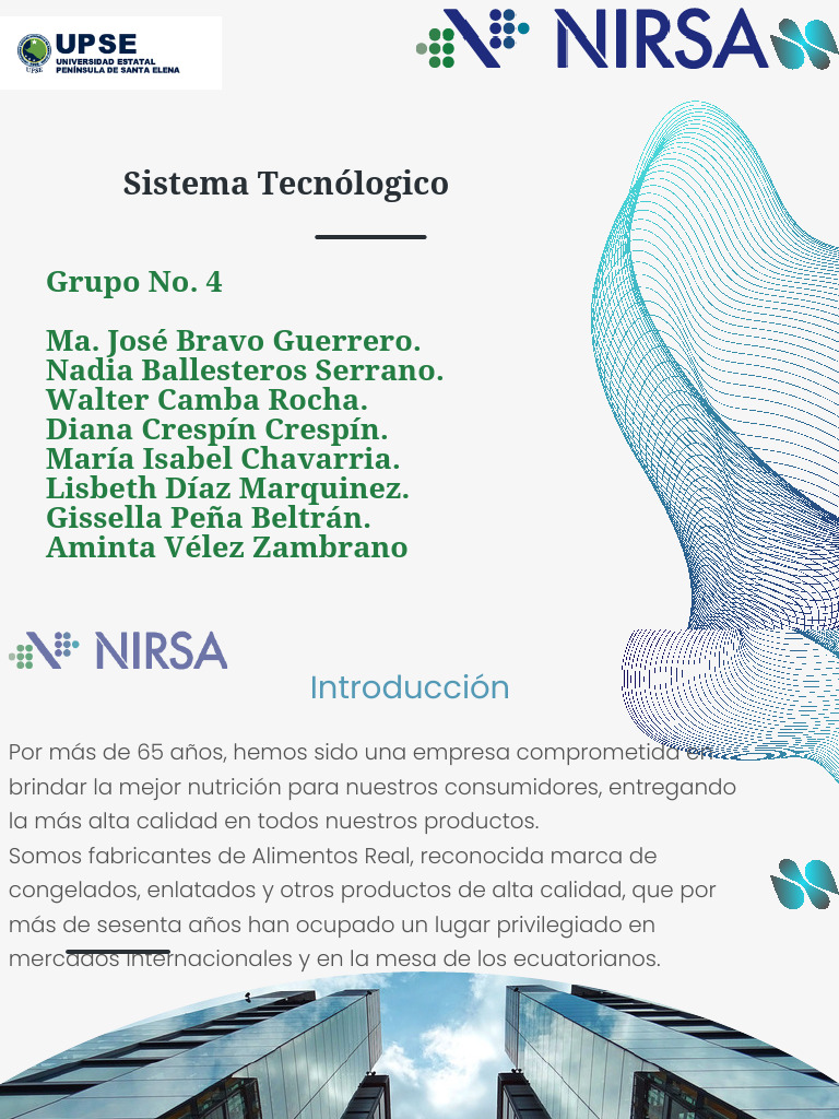 Grupo 4 Sistema Tecnológico Nirsa S.A. | PDF | Internet de las Cosas | Economias