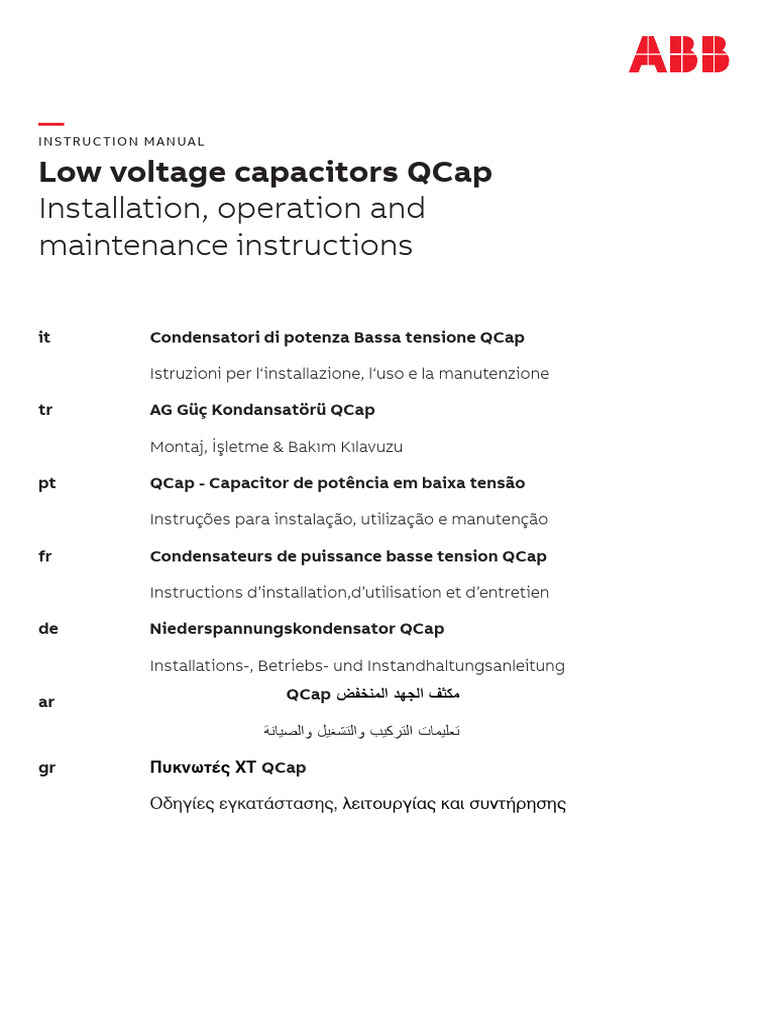 2GCS203085A0031-QCap Manual | PDF | Capacitor | Electrical Connector