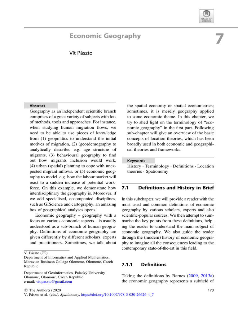 Economic Geography | PDF | Geography | Globalization