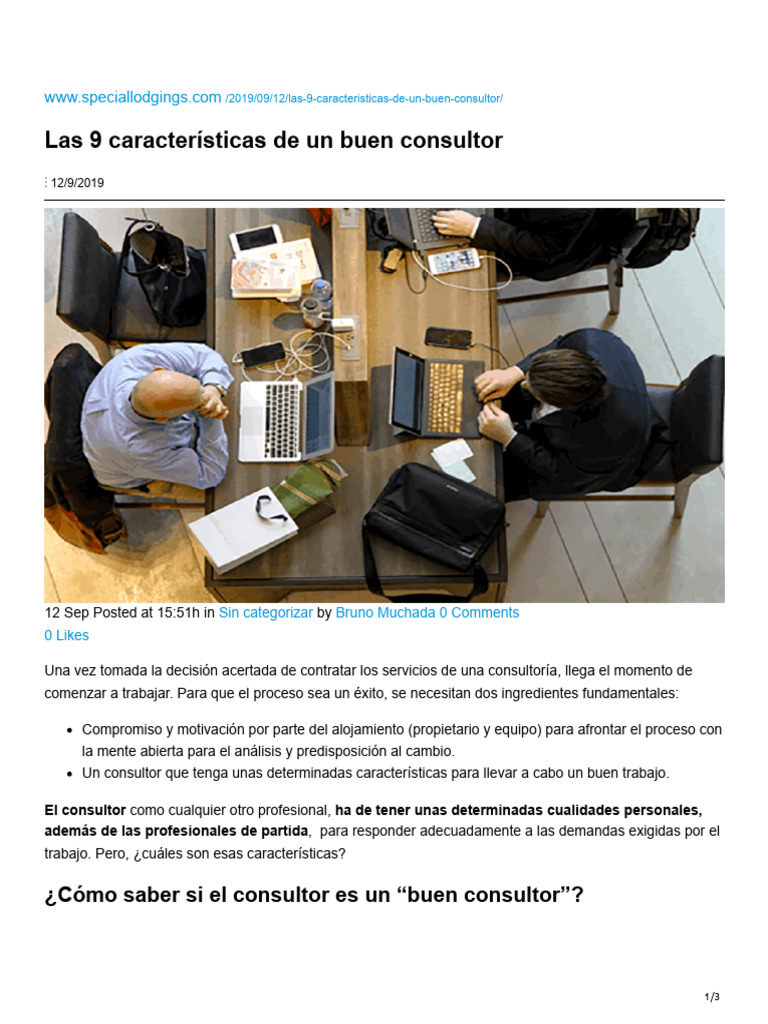 Las 9 Características de Un Buen Consultor | PDF | Consultor | Cliente