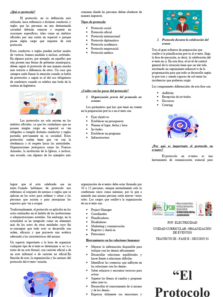 Triptico El Protocolo | PDF