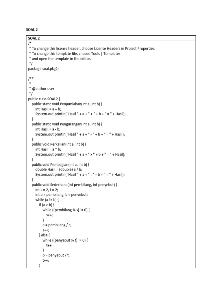 Soal 2 | PDF | Computer Engineering | Computer Programming