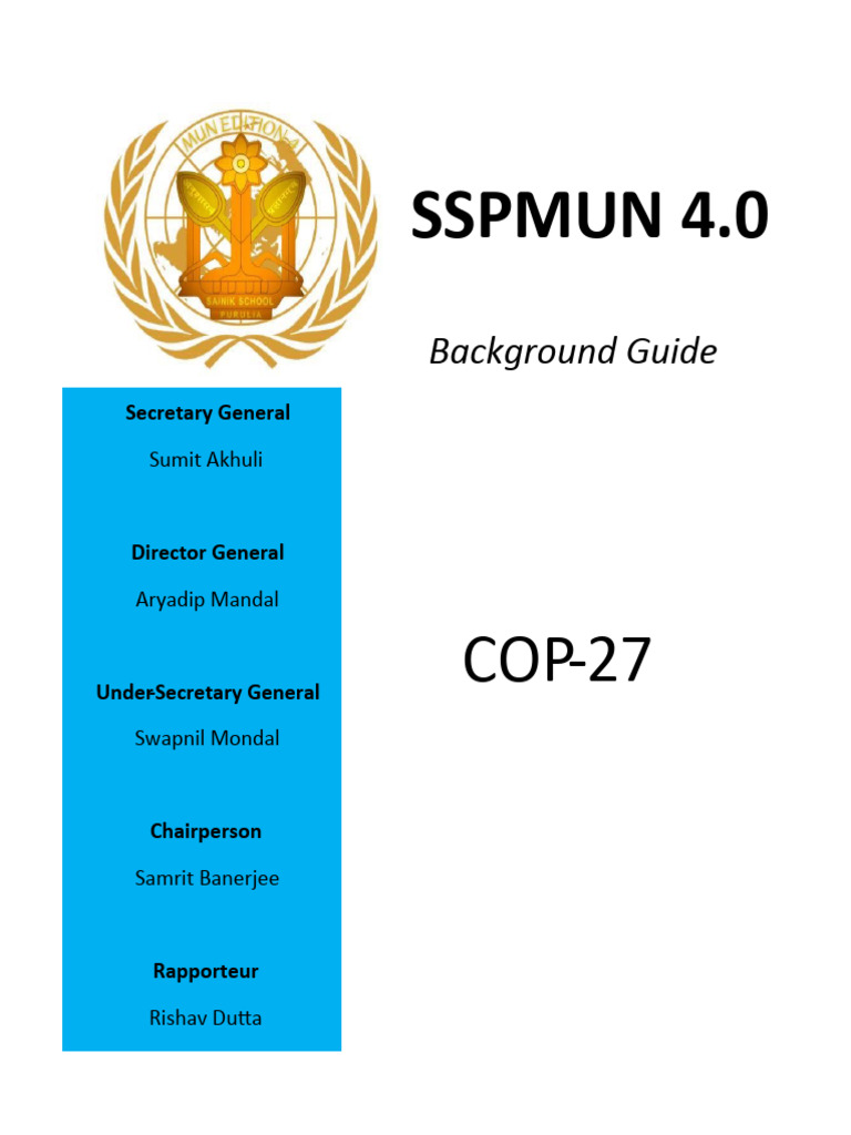 COP 27 Background Guide | PDF | Climate Change | Kyoto Protocol