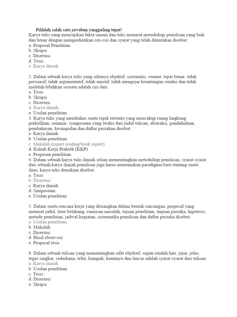 Soal Uh Bind Kelas 12 | PDF