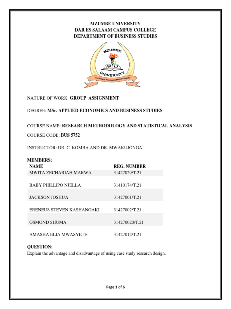 Group Assignment - Research Methodology | PDF | Case Study | Methodology