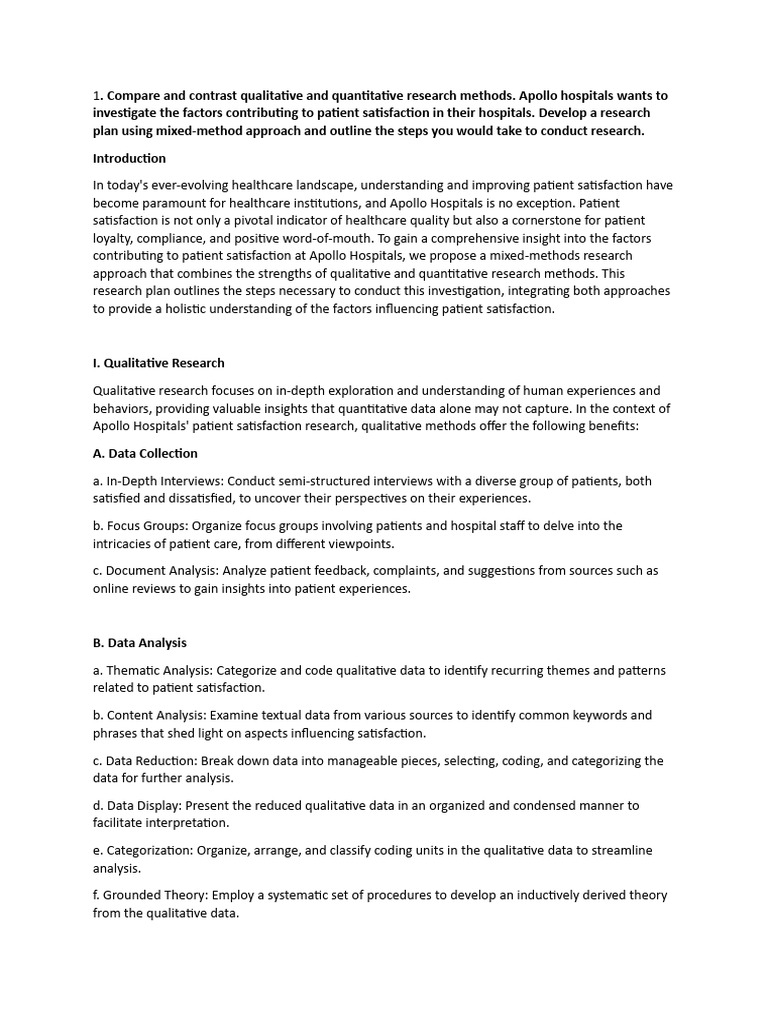 Research Methodology | PDF | Customer Satisfaction | Qualitative Research