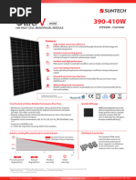 550W Solar Panel Technical Specifications | PDF | Solar Panel ...