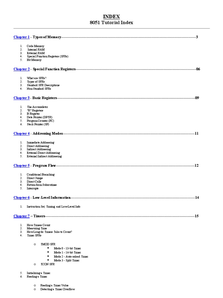 8052 PROGRAMMING Tutorials | PDF | Random Access Memory | Subroutine