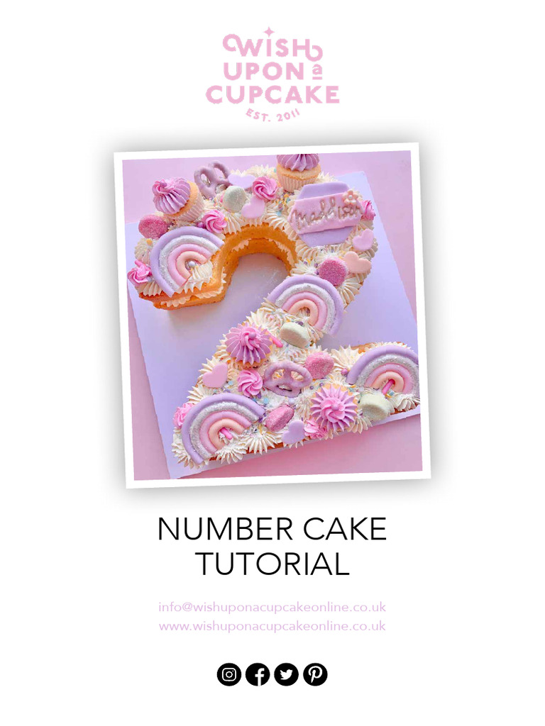 Number Cake Tutorial: Info@wishuponacupcakeonline - Co.uk WWW ...