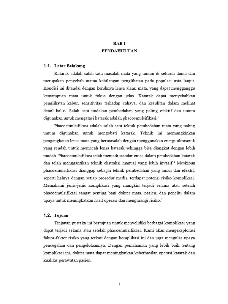 Komplikasi Pada Phacoemulsifikasi - Revisi | PDF