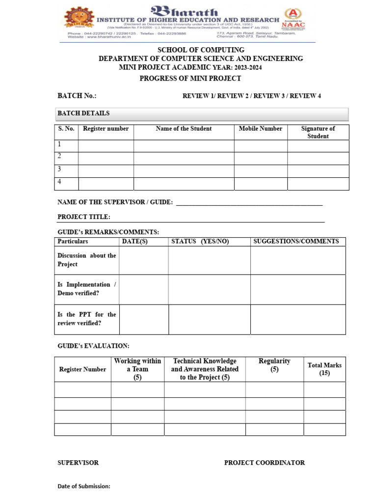 Mini Project Progress | PDF