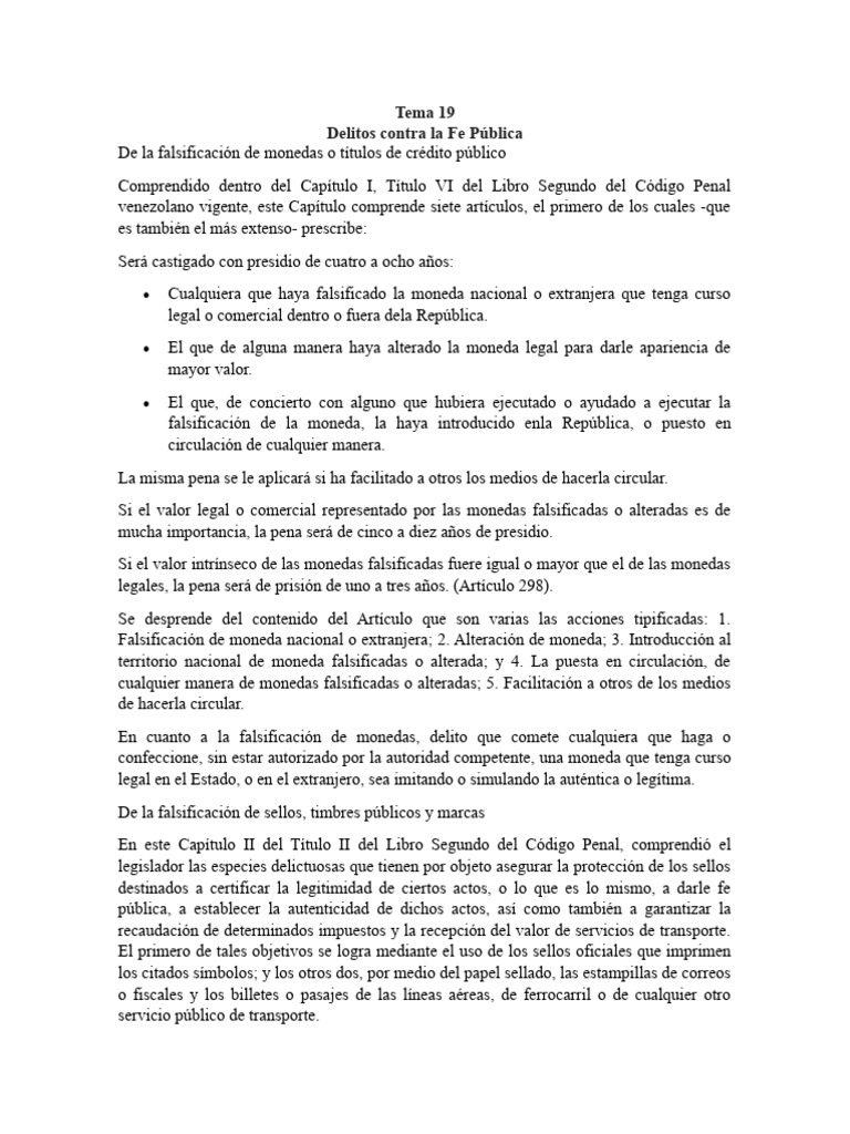 Tema 19 | PDF | Derecho penal | Intención (Derecho Penal)