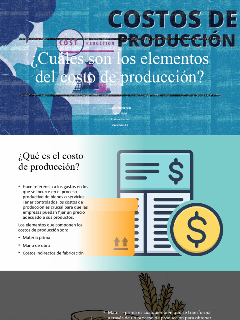 Elementos del Costo de Producción | PDF