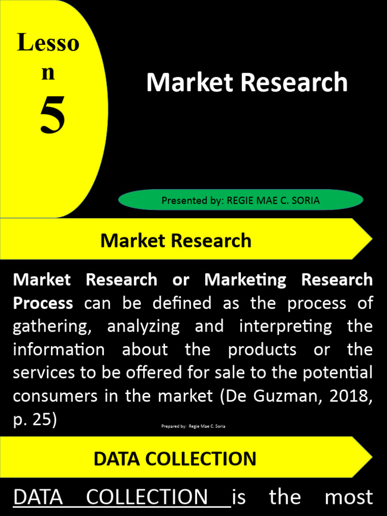 Lesson 5 MARKET RESEARCH | PDF | Focus Group | Marketing Research