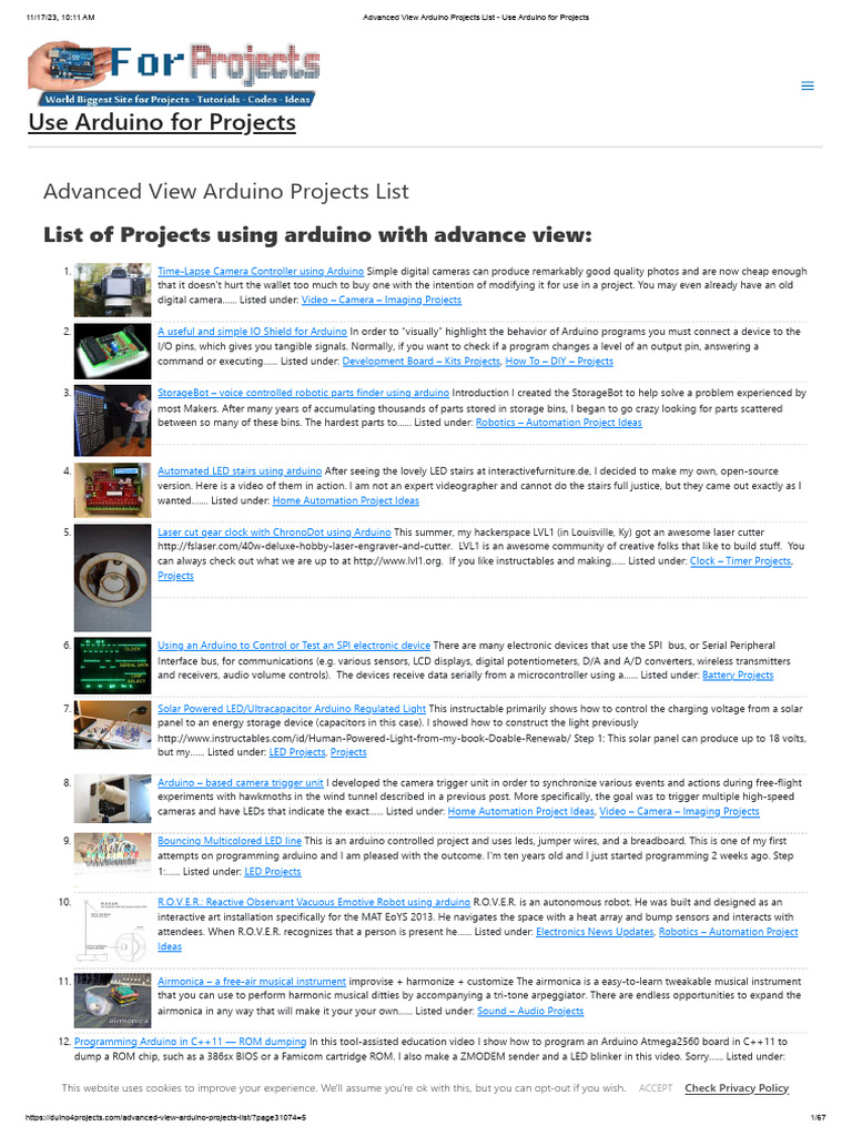 Advanced View Arduino Projects List - Use Arduino For Projects-5 | PDF ... Advanced View Arduino Projects List - Use Arduino For Projects-5 | PDF ...