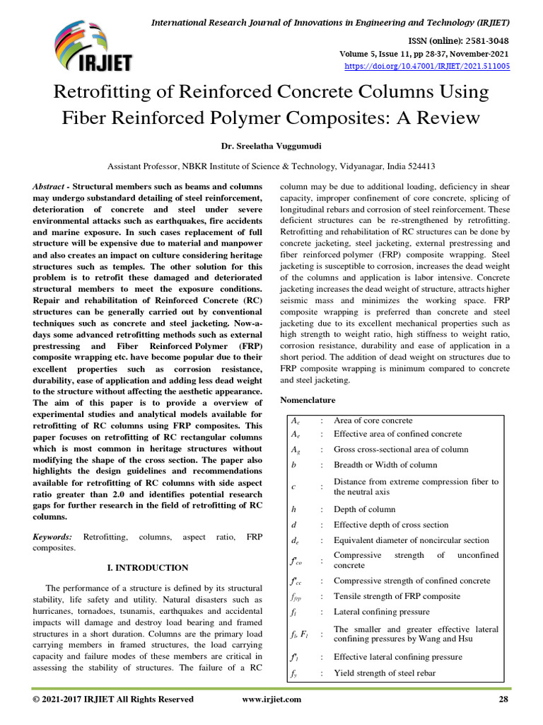 Retrofitting Of Reinforced Con Pdf Composite Material Fibre