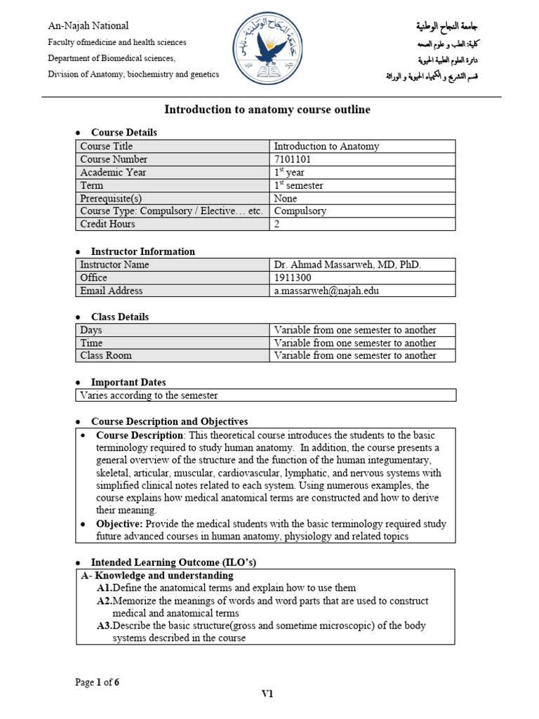 Anatomy Course for Med Students | PDF | Anatomy | Skeletal Muscle