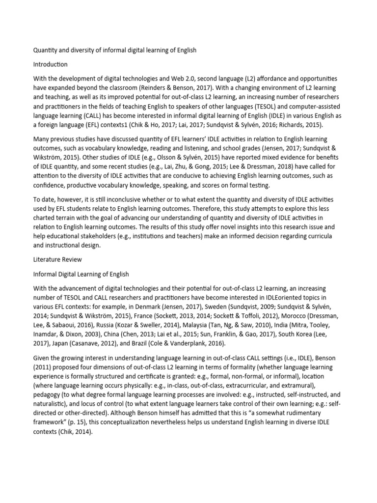 Sample Article For Formatting | Download Free PDF | English As A Second ...