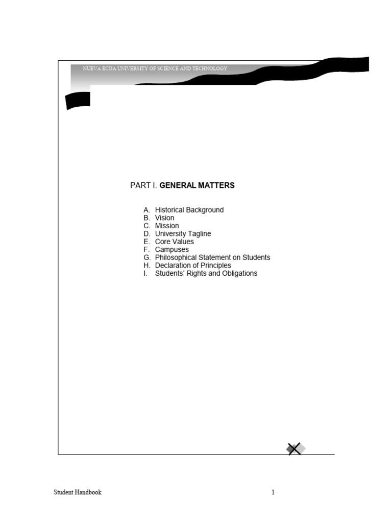 Neust Student Handbook | PDF