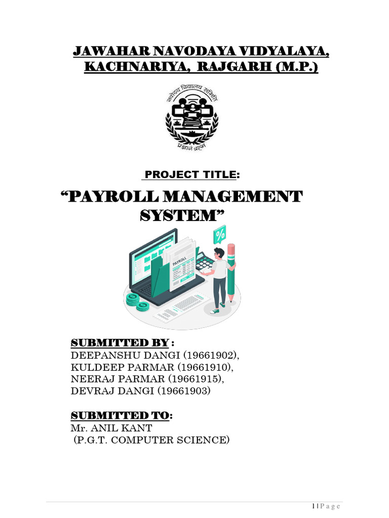 Payroll Management System Project | PDF | Databases | My Sql