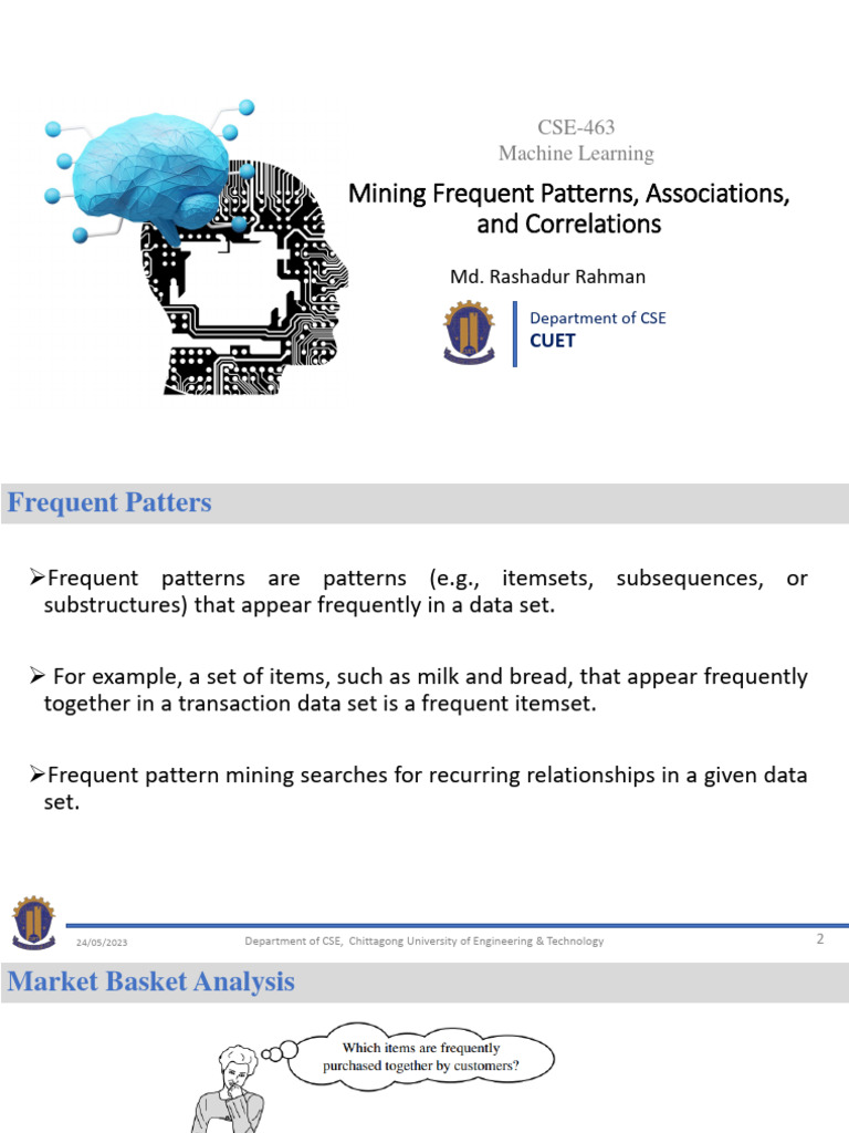Frequent Pattern Analysis-Arpriori | PDF | Applied Mathematics | Data Analysis