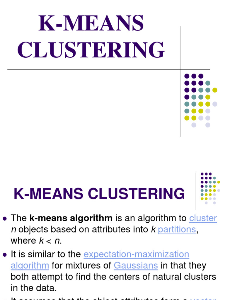 K Mean Clustering | PDF | Cluster Analysis | Algorithms