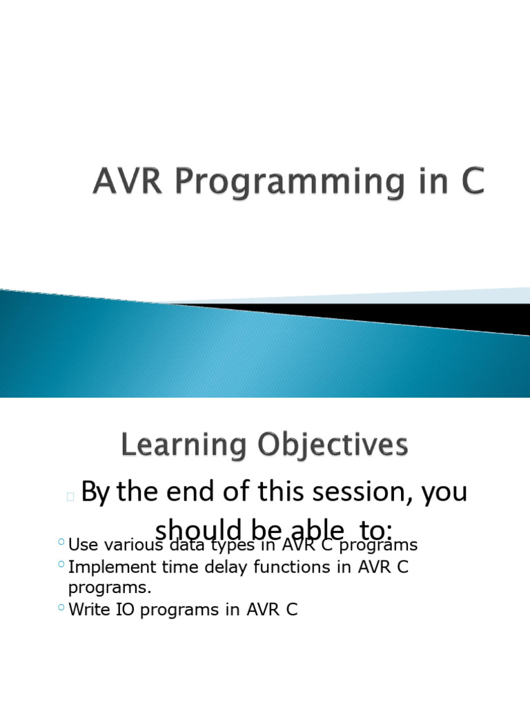 ES AVRprogramming C FirstPPTs | PDF | Computers