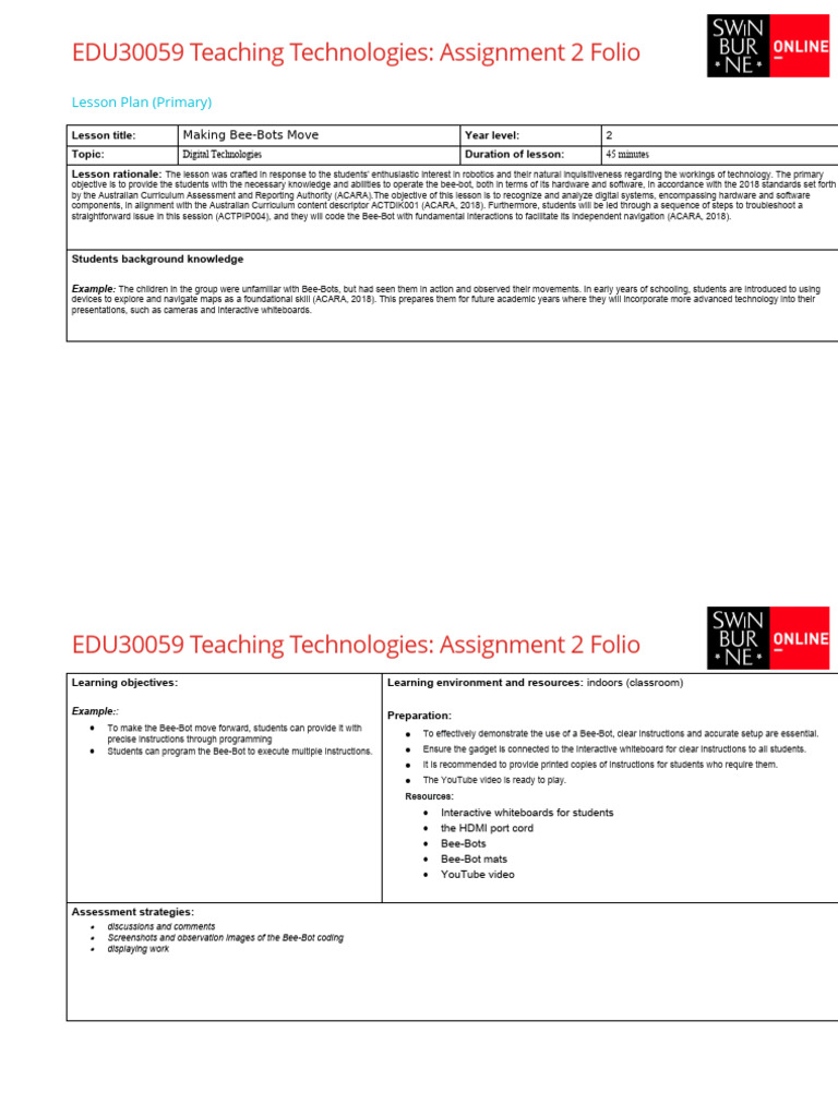 Lesson Plan Primary (1) Folio | PDF | Learning | Teachers