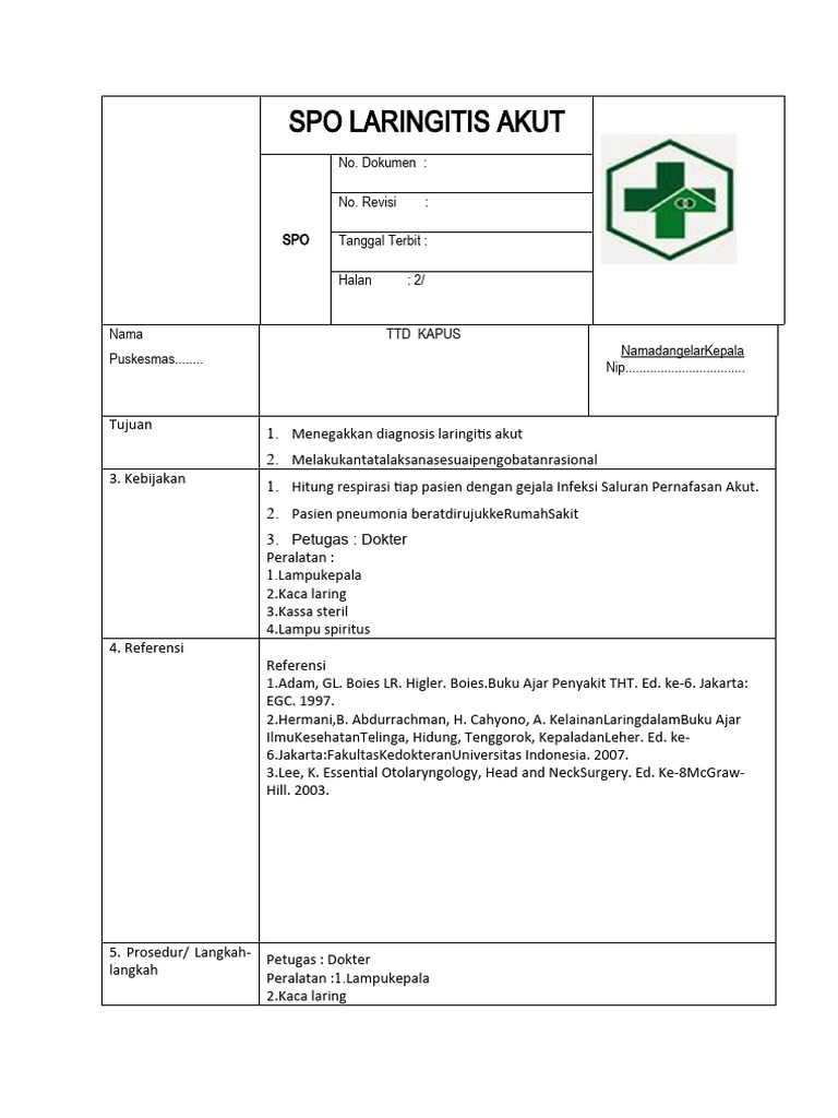 Tatalaksana Laringitis Akut | PDF