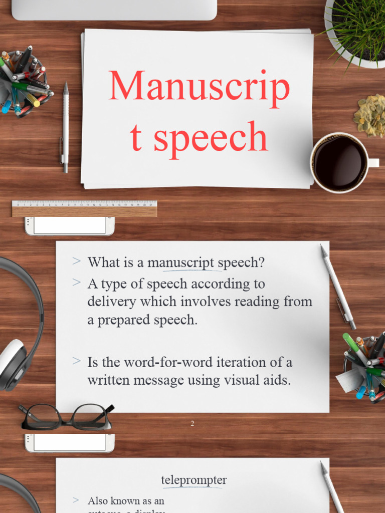 Manuscript Speech | PDF