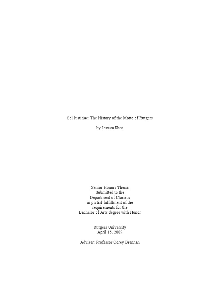 Rutgers' Motto: History and Significance | PDF | Martin Luther | Jesus