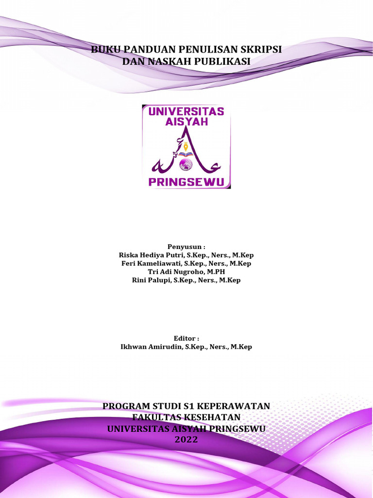 Buku Panduan Penulisan Skripsi Dan Naskah Publikasi | PDF