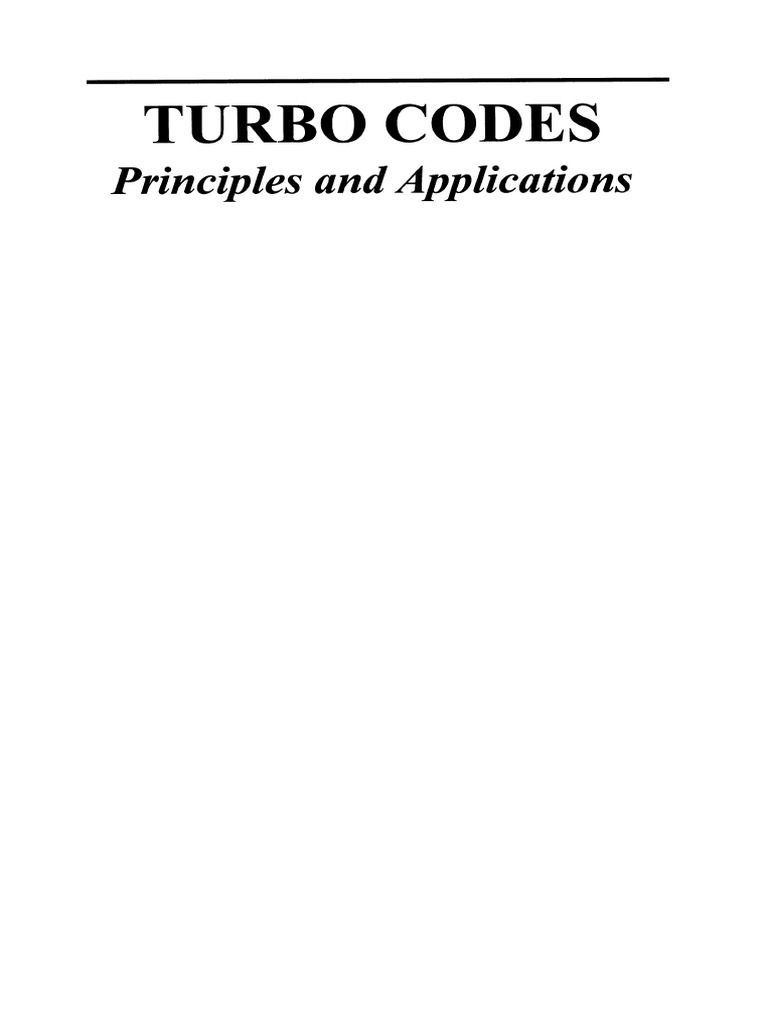 Turbo Codes: Principles and Applications | PDF | Discrete Mathematics | Telecommunications