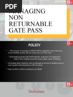 Returnable Gate Pass | PDF