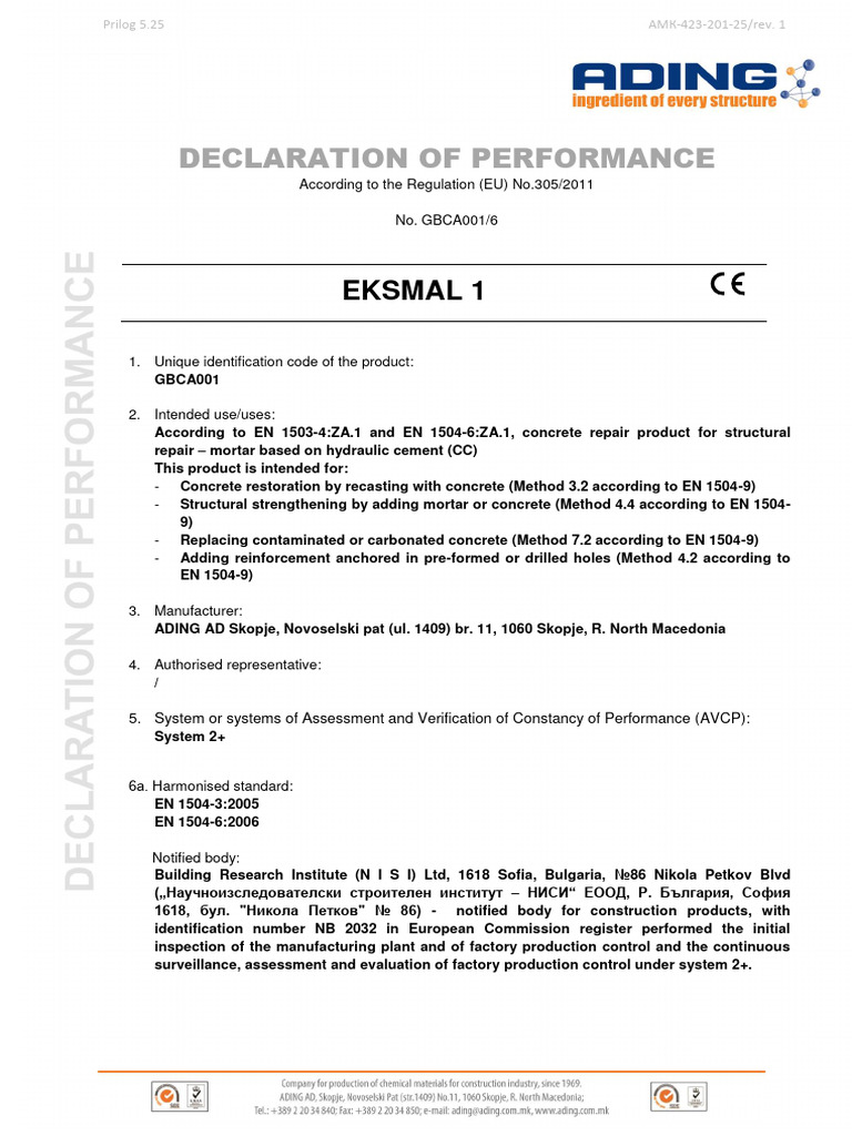 Eksmal 1 pecat-2021-EN | PDF | Concrete | Materials