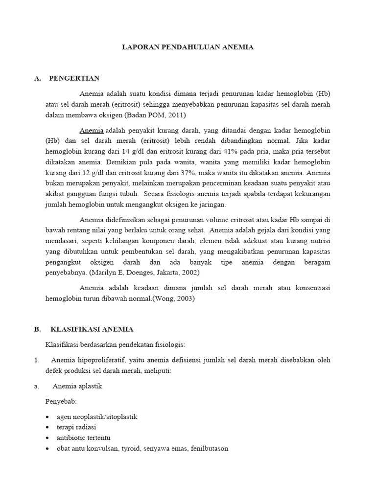 LP Dan Konsep Anemia | PDF