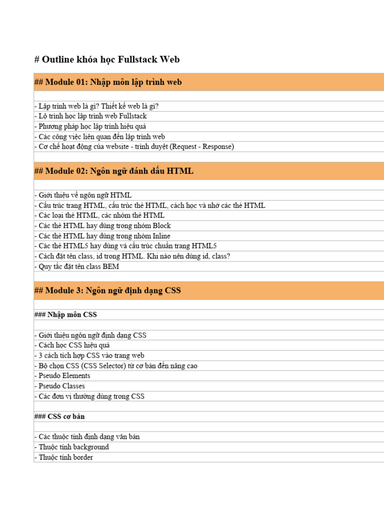 (F8 Offline) Outline FullStack NodeJS, NextJS | PDF