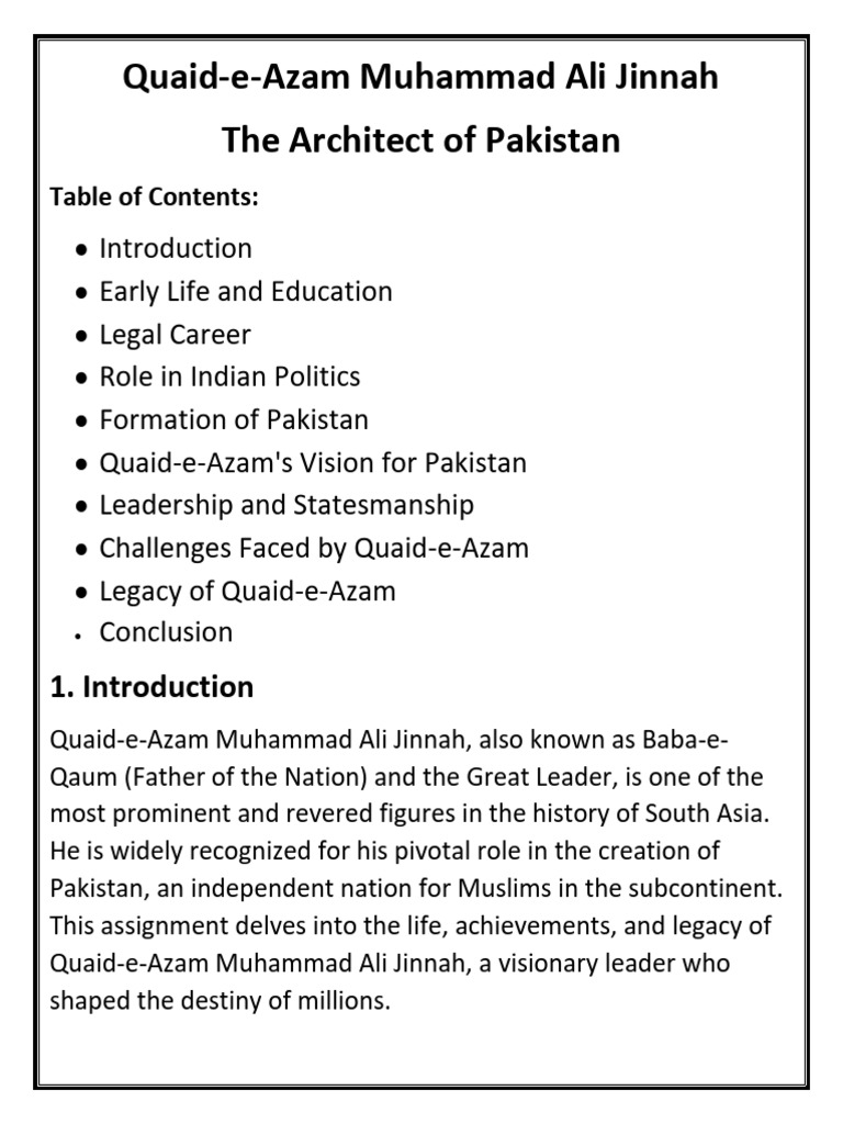 Quaid e Azam | PDF | Muhammad Ali Jinnah | Pakistan Movement