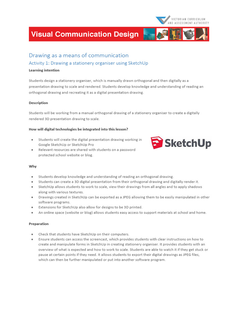 Drawing As A Means of Communication | PDF | Sketch Up | 3 D Computer ...