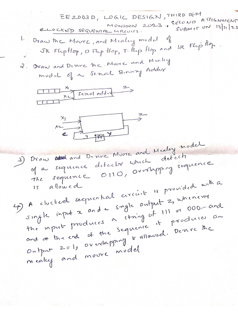 Logic Design Assignment 2 | PDF Logic Design Assignment 2 | PDF